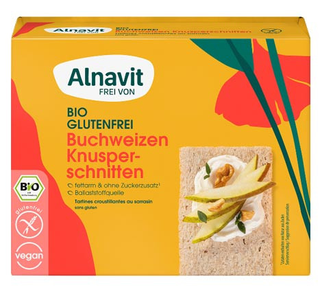Glutenfreie Buchweizen Knusperschnitten von Alnavit kaufen!